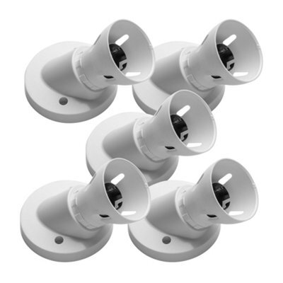 5 Pack Arlec White 45 Degree Angled Batten Pendant Lamp Holder ...