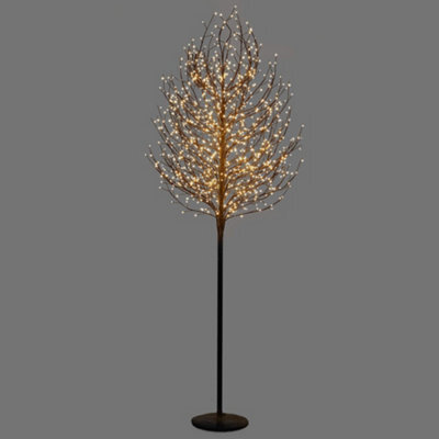 Verymerry 6Ft Micro Dot Birch Pre-Lit Christmas Tree With 900 Led Warm ...