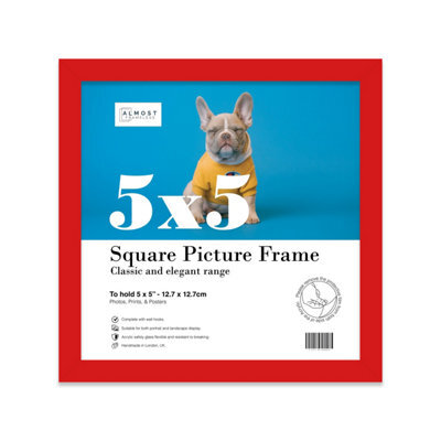 5X5 Red Picture Frame (12.7 X 12.7Cm) Poster, Photo, Artwork, Gallery ...