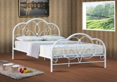 Comfy Living 4Ft Alexis Metal Bed Frame by B&Q | ufurnish.com