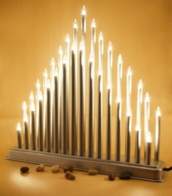 33 Led Plastic Pipe Candle Tower Bridge Dark Grey by B&Q | ufurnish.com