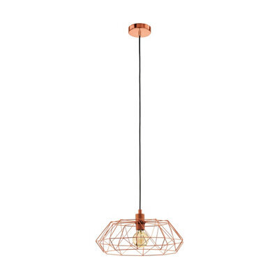 Stylish Copper Cage Ceiling Pendant Light 60W E27 For Hallway And Home ...