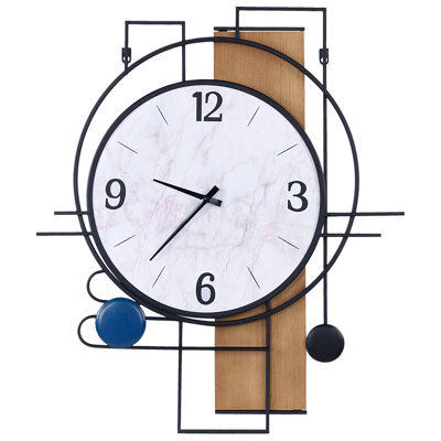 Beliani Wall Clock Tavel 60 Cm Multicolour by B&Q | ufurnish.com