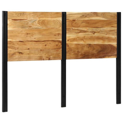 Berkfield Headboard 140 Cm Solid Wood Acacia And Iron by B&Q | ufurnish.com
