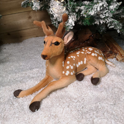 Samuel Alexander 50Cm Indoor Plush Laying Deer Christmas Decoration by ...
