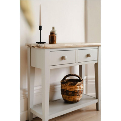 Statement Furniture Florence Console Table With 2 Drawers - Truffle by ...