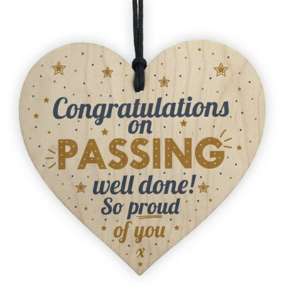 Red Ocean Congratulations You Passed Wooden Heart University Colleague ...
