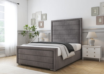 Comfort Beds Anna Slate Naples Bed Frame by B&Q | ufurnish.com