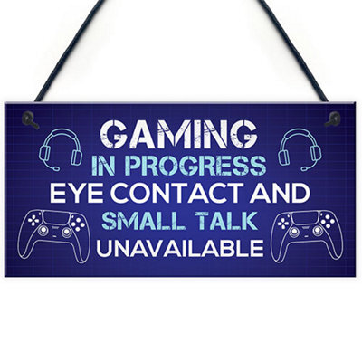 Red Ocean Gaming In Progress - Games Room Sign For Boys Bedroom - Gamer ...