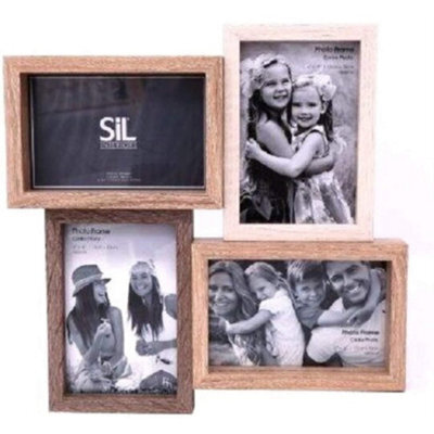 Geko Sil Tonal Wood Multi Aperture Wooden Wall Hanging Photo Frame by B ...