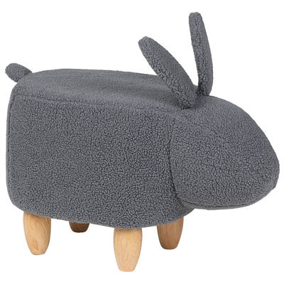 Beliani Modern Stool Bunny Grey by B&Q | ufurnish.com