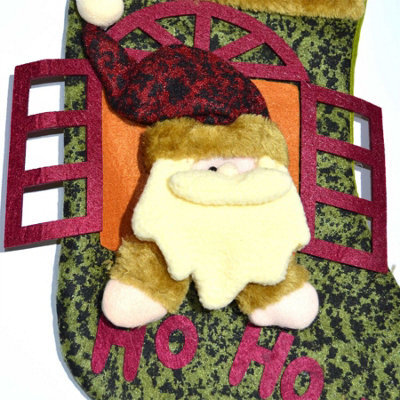 Shatchi Large Traditional Deluxe Hand Crafted 3D Santa Sack Gifts Bag ...