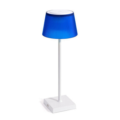Auraglow Rechargeable Led Table Lamp - Capri - White/blue by B&Q ...
