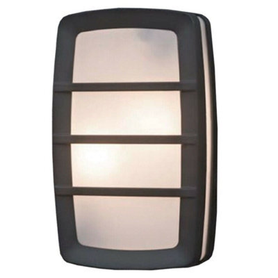 Stylish Outdoor Graphite Twin Wall Light With Led E27 Bulb by B&Q ...