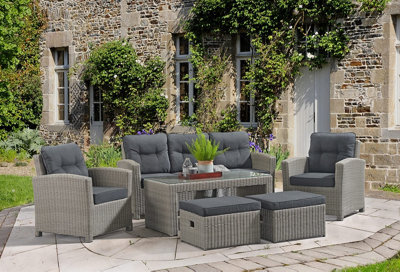 Statement Furniture Cannock Rattan Garden Furniture 6Pc Sofa Armchairs ...