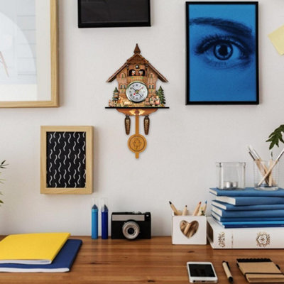 Antique Wooden Cuckoo Clock:birdhouse Design With Auto Swing Bell ...