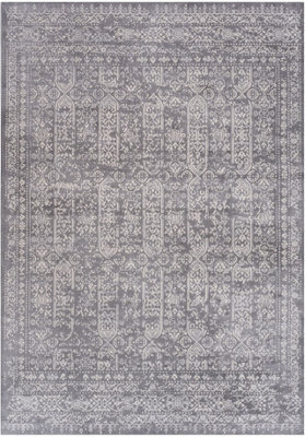 The Rugs Area Rug Vintage Design In Grey Non-Shedding Short Pile Living ...