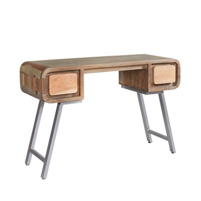 Lava Solid Wood And Metal Desk Console Hall Computer Laptop Office ...