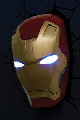 Marvel Iron Man 3 Face 3D Deco Light by B&Q | ufurnish.com