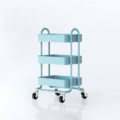 Flexispot Triple Storage Trolley With 4 Swivel Castors In Matte Light ...