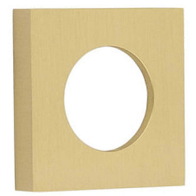 Loops Elegant Square Plain Outer Rose In Satin Brass Finish For Modern ...