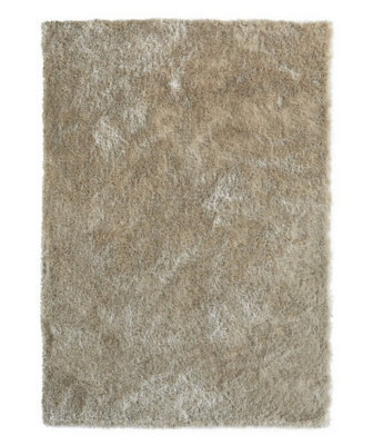 Shaggy Champagne Rug, Handmade Rug, Modern Plain Rug For Bedroom ...