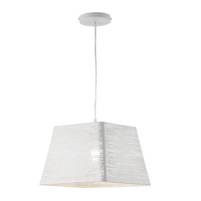 Luminosa Lighting Luminosa Bobby Pendant Ceiling Light, White by B&Q ...