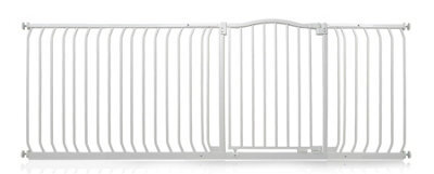 Safetots Curved Top Safety Gate, 207Cm - 216Cm, Matt White, Pressure Fit Stair Gate by B&Q ...