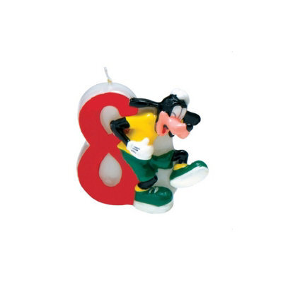 Disney Number Goofy 8Th Birthday Candle Multicoloured (One Size) by B&Q ...