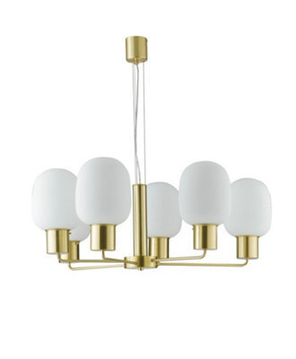 Luminosa Lighting Luminosa Fellini Mutli Arm 6 Light Ceiling Pendant ...