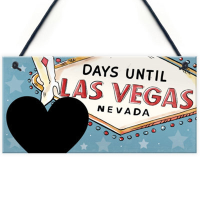 Red Ocean Chalkboard Countdown To Holiday Sign Days Until Vegas ...