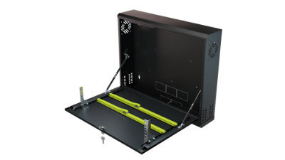 "Stalflex 19"" 2U Lockable Dvr Nvr Enclosure Cctv Safe Box 130mm Deep ...