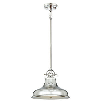 Elegant Imperial Silver 1 Bulb Ceiling Pendant Light With E27 Socket by ...