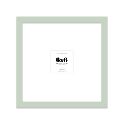 "6X6"" Mint Green Picture Frame - 6X6"" Square Frame With 2X2"" Mount ...