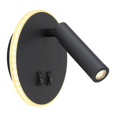 Luminosa Lighting Luminosa Many Reading Wall Light Black Led 3000K by B ...