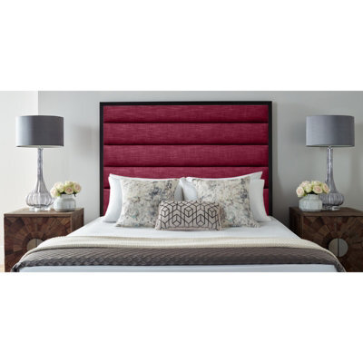 Leyton 54 Inch Floorstanding Headboard Plush Velvet - Maroon by B&Q ...