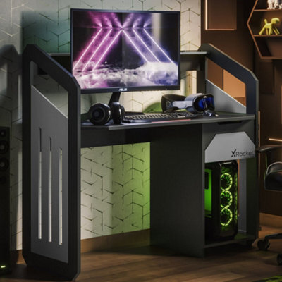 X Rocker X-Rocker Battalion Gaming Desk 120Cm Wide Pc Computer Table ...