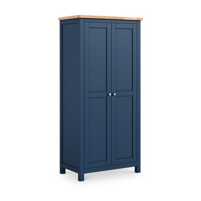 Farrow Navy Blue Double Full Hanging Wardrobe - By Roseland Furniture ...