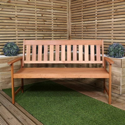 Samuel Alexander Cartmel 3 Seater Outdoor Wooden Garden Patio Bench by ...