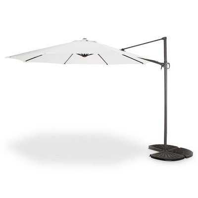 Blooma Mallorca (W) 3.46M (H) 2.55M Light Grey Cantilever Parasol by B ...