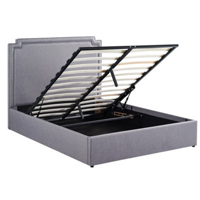 Home Treats Ottoman Bed Frame Small Double Storage Bed 4Ft With Hybrid ...