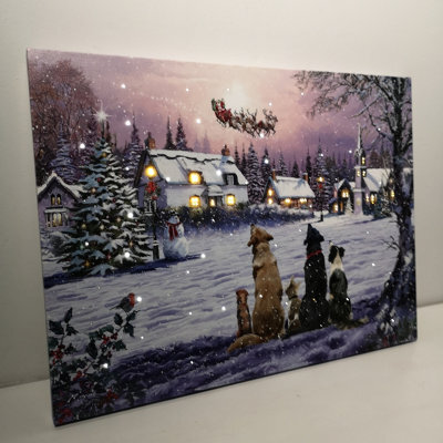 Samuel Alexander 40 X 30Cm Battery Operated Light Up Fibre Optic Dogs ...