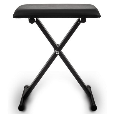 Crystals Piano Stool Keyboard Bench Black Padded Seat Cushion Chair ...