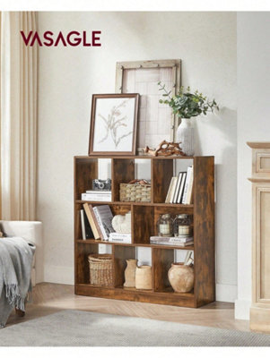 LEDREM Bookcase, Bookshelf, Freestanding Storage Unit, 8 Open ...