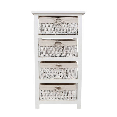 Orsina 4 Maize Baskets White Storage Unit by B&Q | ufurnish.com