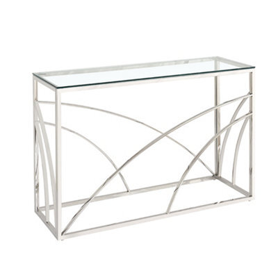 Ps Global Silver Console Table Hallway Table Living Room Table Clear ...