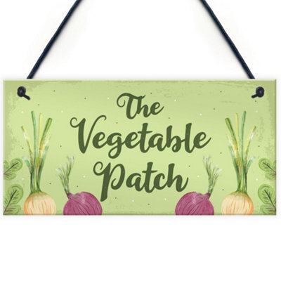 Red Ocean The Vegetable Patch Hanging Sign Garden Sign Summer House ...