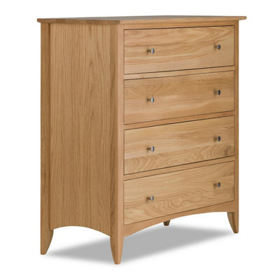 Statement Furniture Edward Hopper Oak 4 Drawer Chest Of Drawers by B&Q ...