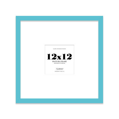 "12X12"" Turquoise Picture Frame - 12X12"" Square Frame With 8X8 ...