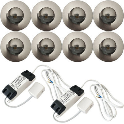 Eyelid Led Plinth Light Kit - 8 Round Spotlights For Kitchen And ...